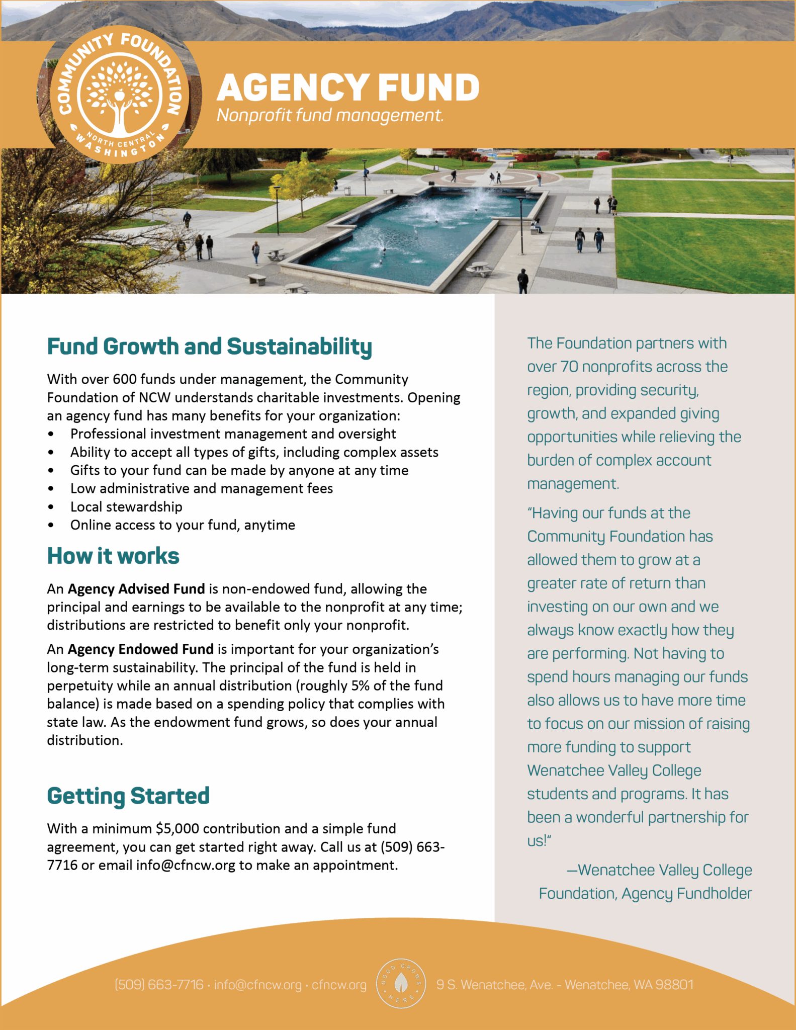 Reports and Brochures - Community Foundation of North Central Washington