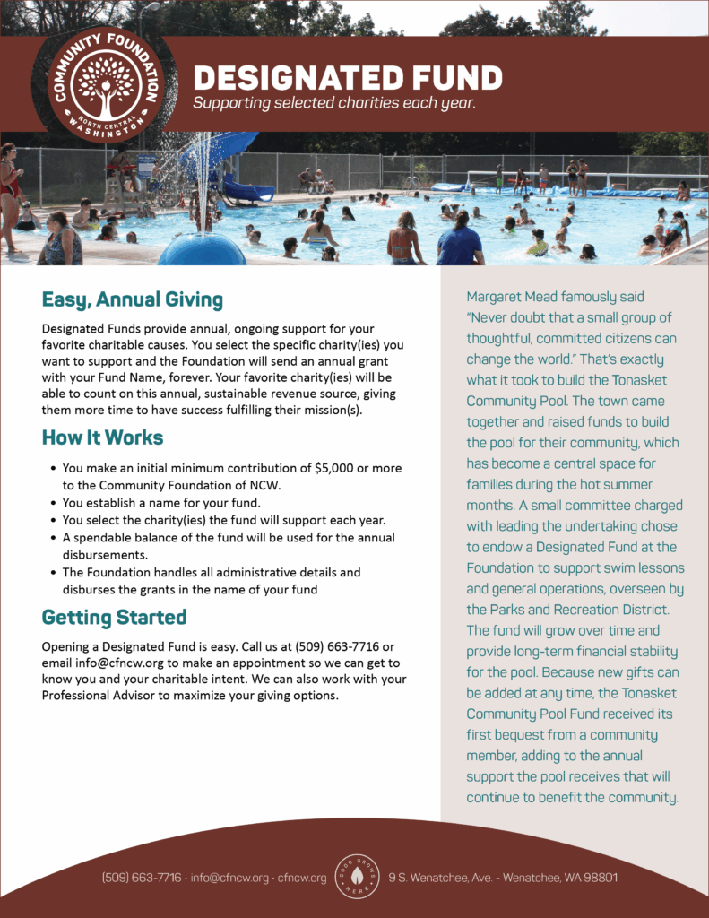 Reports and Brochures - Community Foundation of North Central Washington